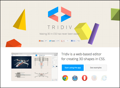 これはすごい！3DモデリングをCSSで書き出してくれるオンラインエディタ「Tridiv | CSS 3D Editor」 | mifdesign_antenna